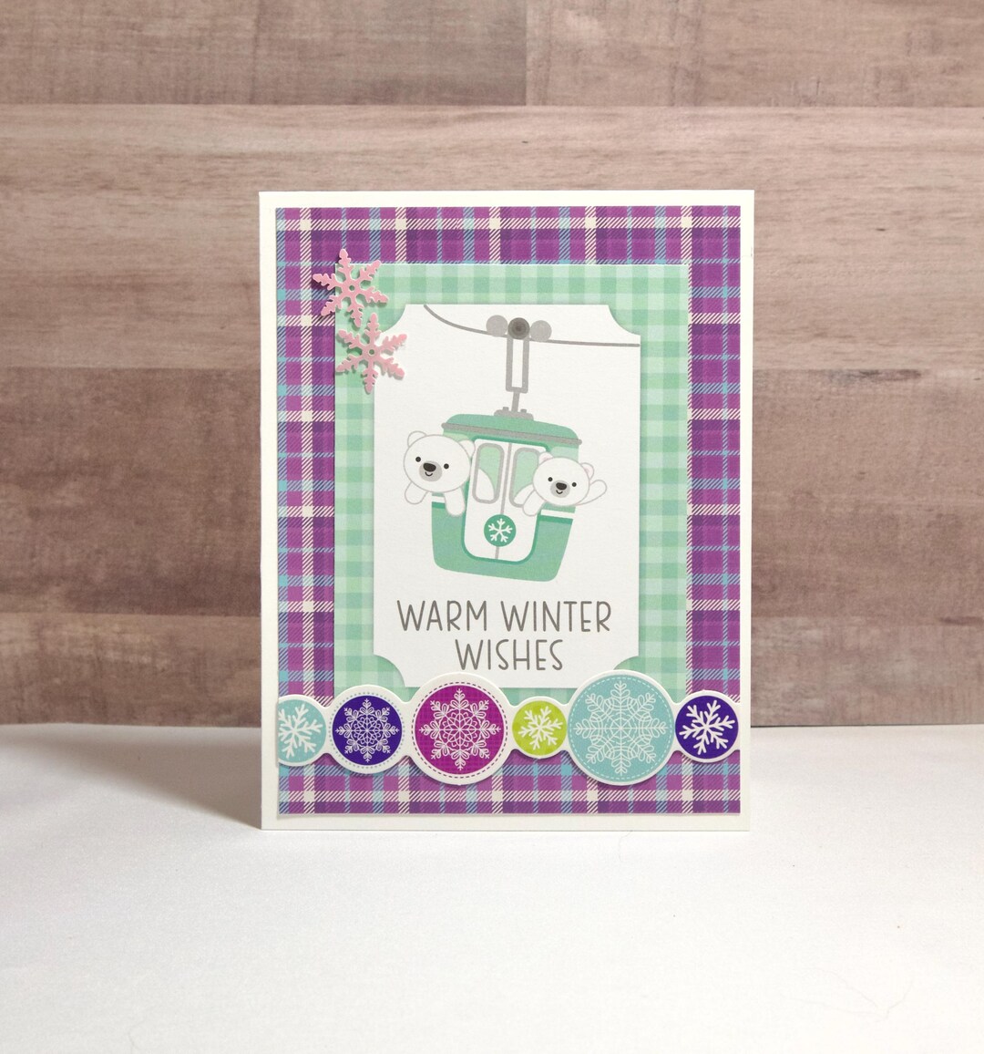Warm Winter Wishes Card- Polar Bears Card- Cards for Kids- Handmade ...