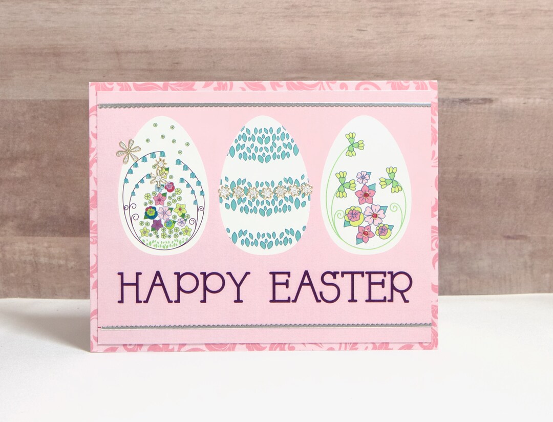 Easter Eggs Card- Easter Card- Cards for Easter- Happy Easter Card ...