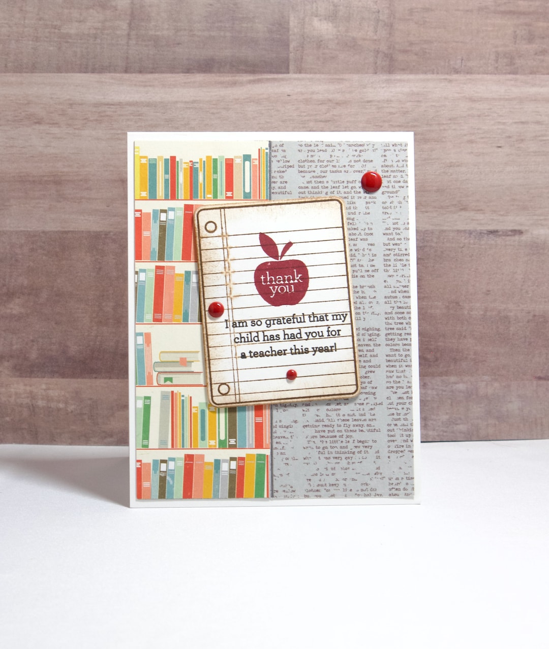 Thank You Teacher Card- Cards for Teachers- Teacher Cards- Thank You ...