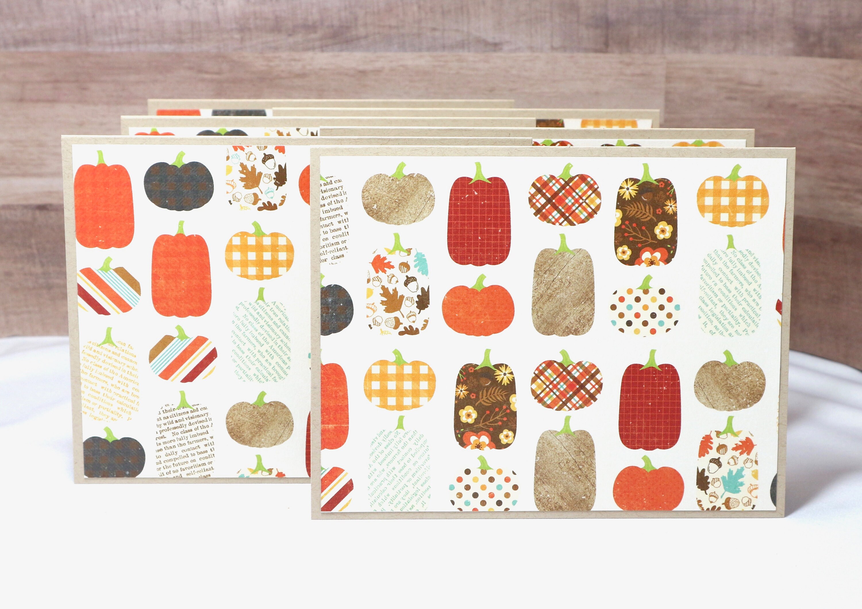 Paper & Party Supplies Paper Autumn Greetings Pumpkin Swag Notecard Set ...