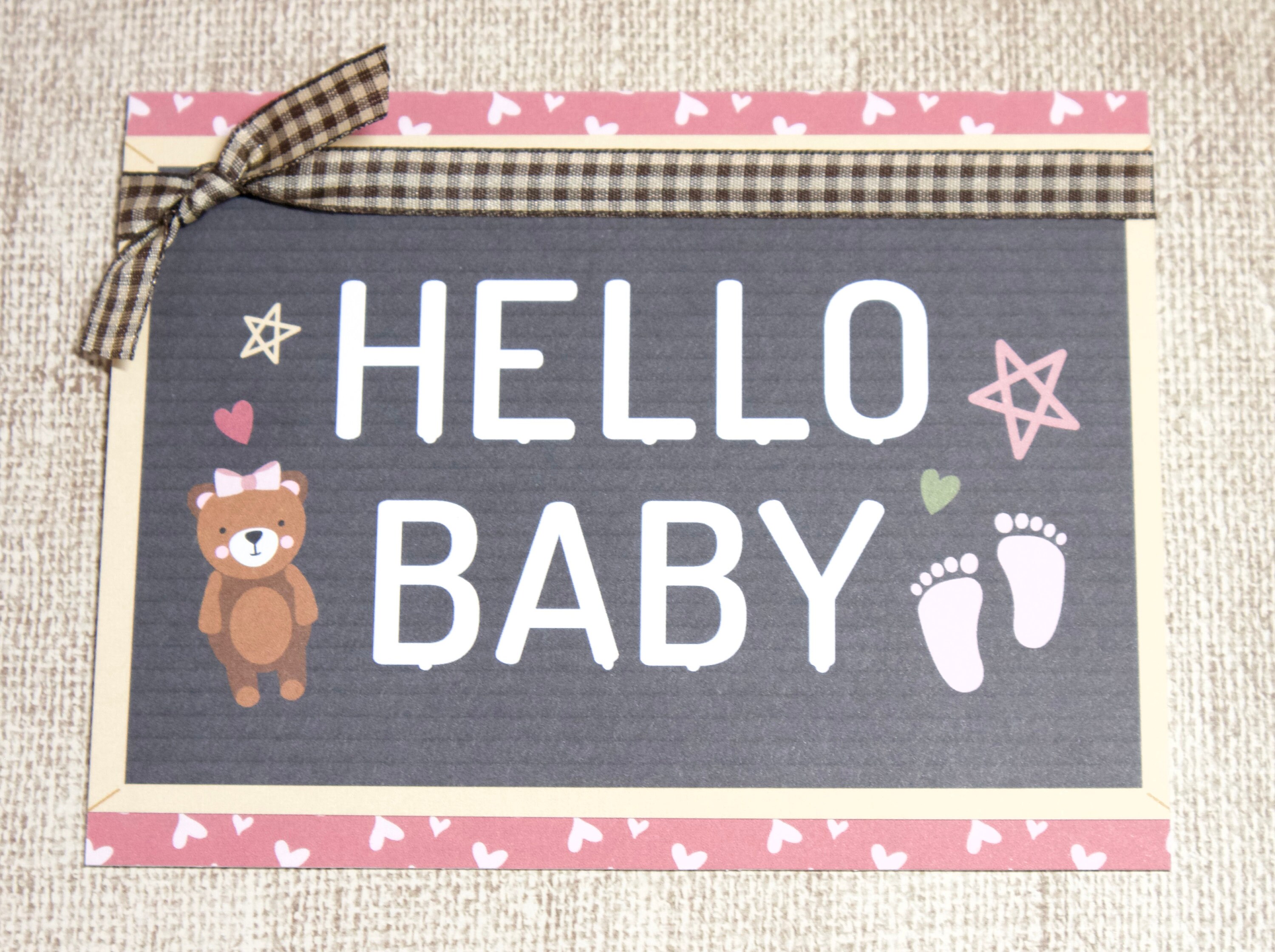 Hello Baby Card Baby Shower Card New Baby Card Welcome Baby Card ...