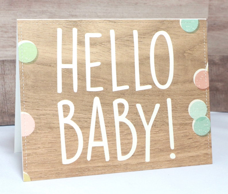 Neutral Baby Shower Card- Welcome Baby Card- New Baby Card- Boy Card ...