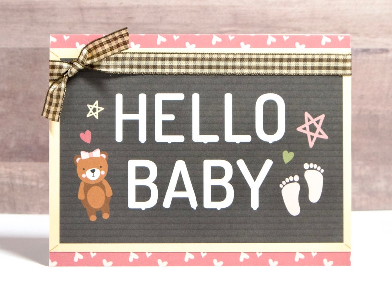 Hello Baby Card Baby Shower Card New Baby Card Welcome Baby Card ...