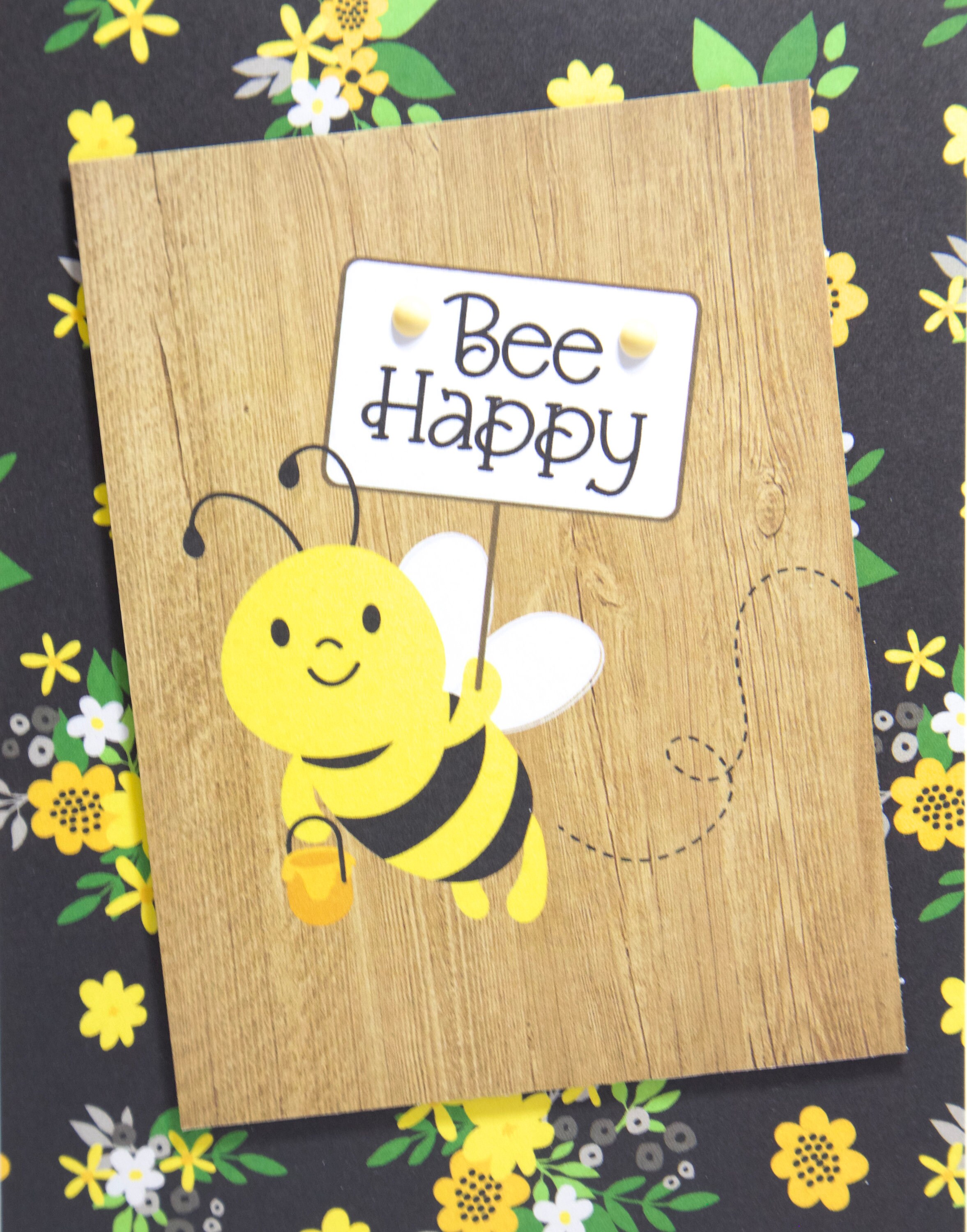 Bee Card Encouragement Card Cute Cards Bee-lovers Card Handmade Bee ...