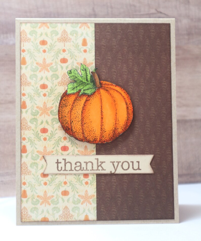 Thank You Card Pumpkin Card Pumpkin Thank You Card Fall Thank You Card ...
