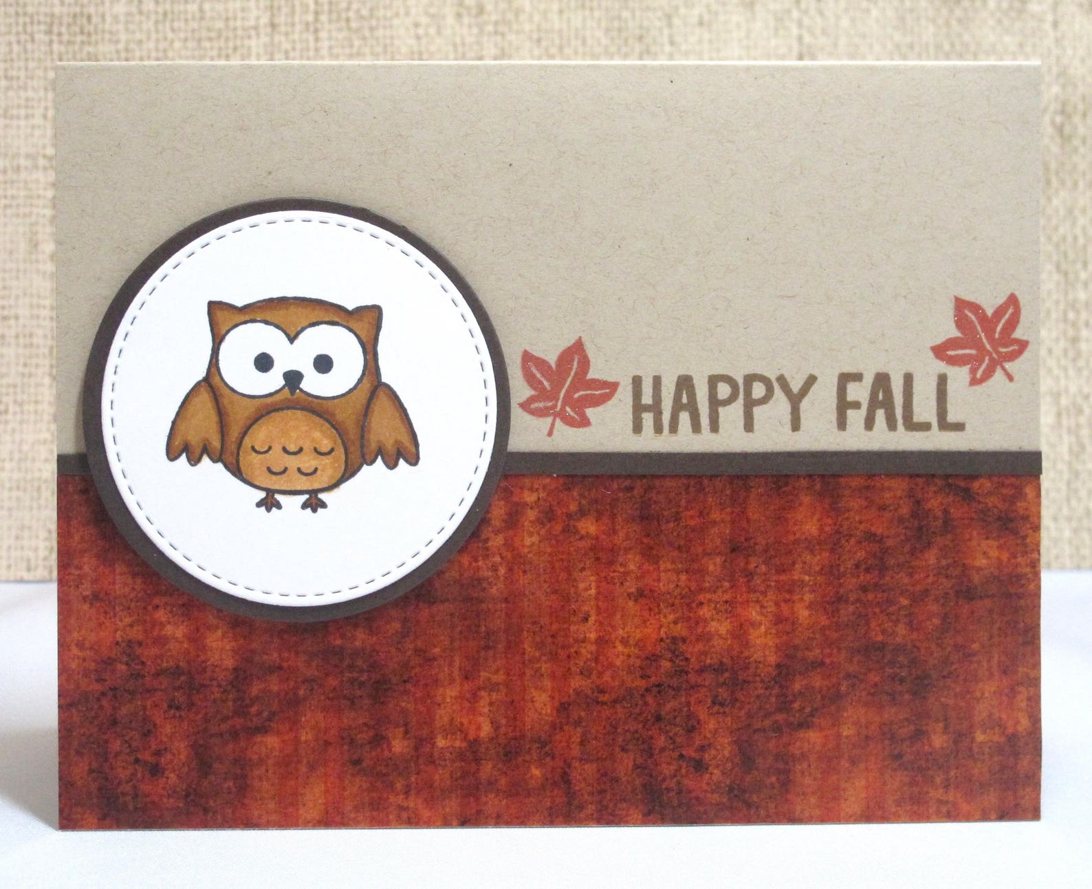Happy Fall Card Fall Owl Card Owl Card Fall Card Autumn Card Friend ...