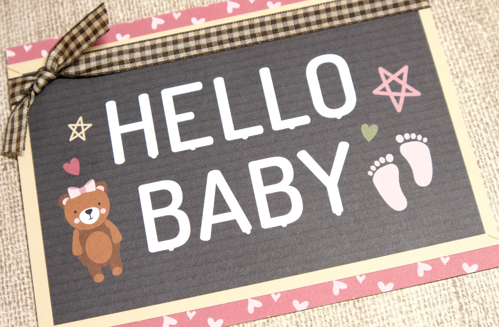 Hello Baby Card Baby Shower Card New Baby Card Welcome Baby Card ...