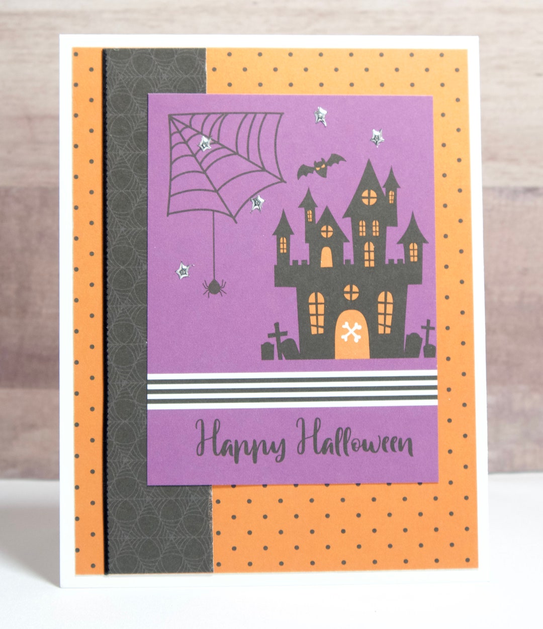 Halloween Card Haunted House Card Cards for Halloween - Etsy