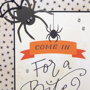 Halloween Card- Spider Card- Spooky Halloween Card- Handmade Halloween ...