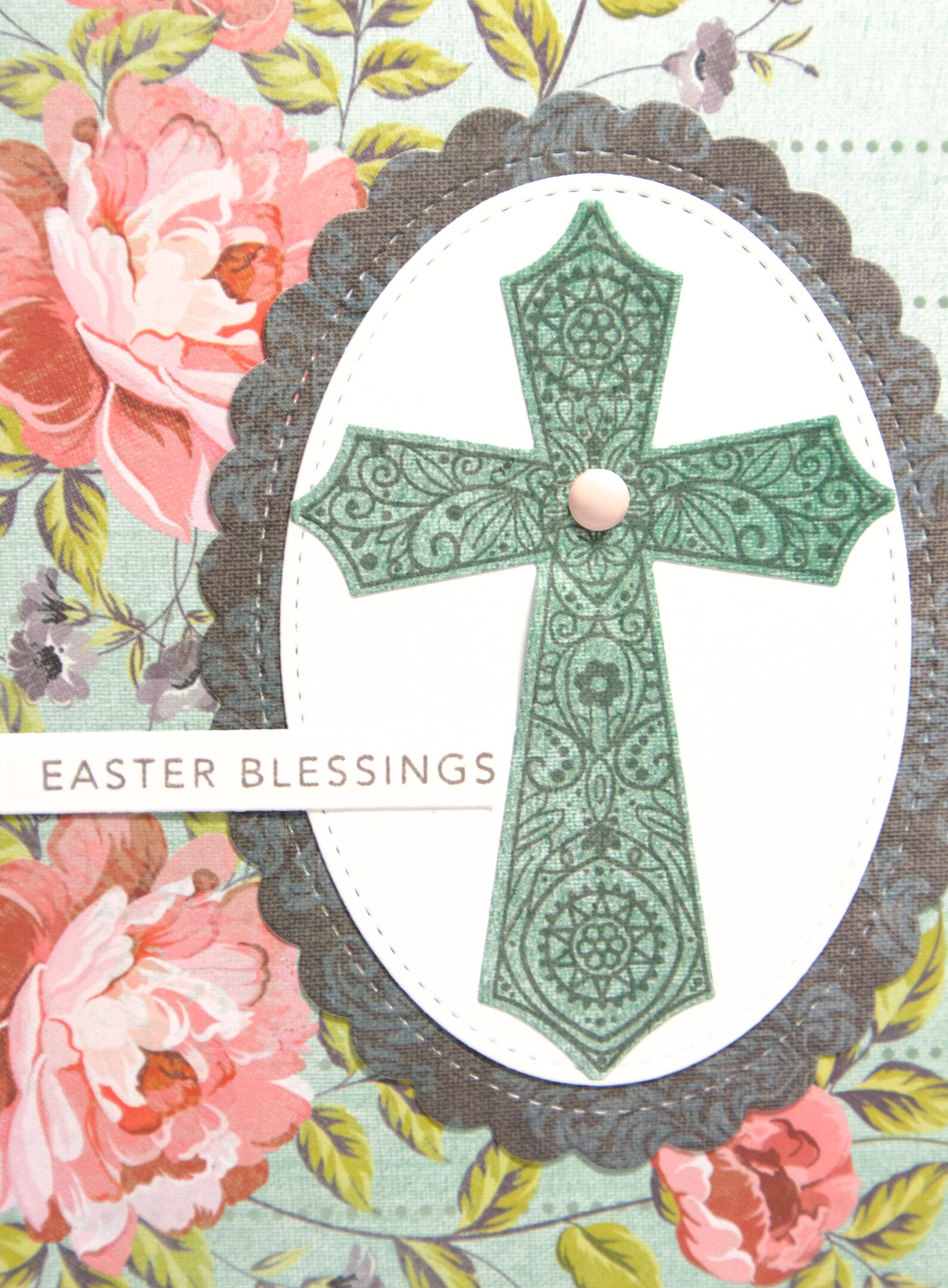 Easter Cross Card Christian Easter Card Religious Easter Card Easter Blessings Card Handmade ...