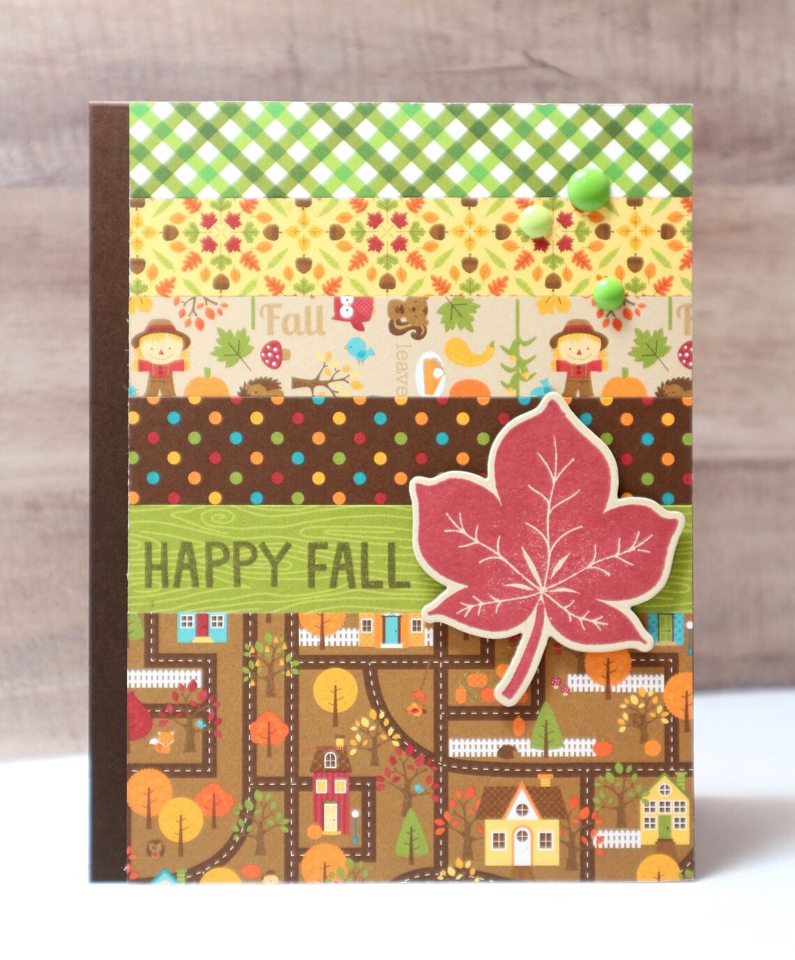 Happy Fall Leaf Card Fall Leaf Card Fall Card Fall Leaves - Etsy