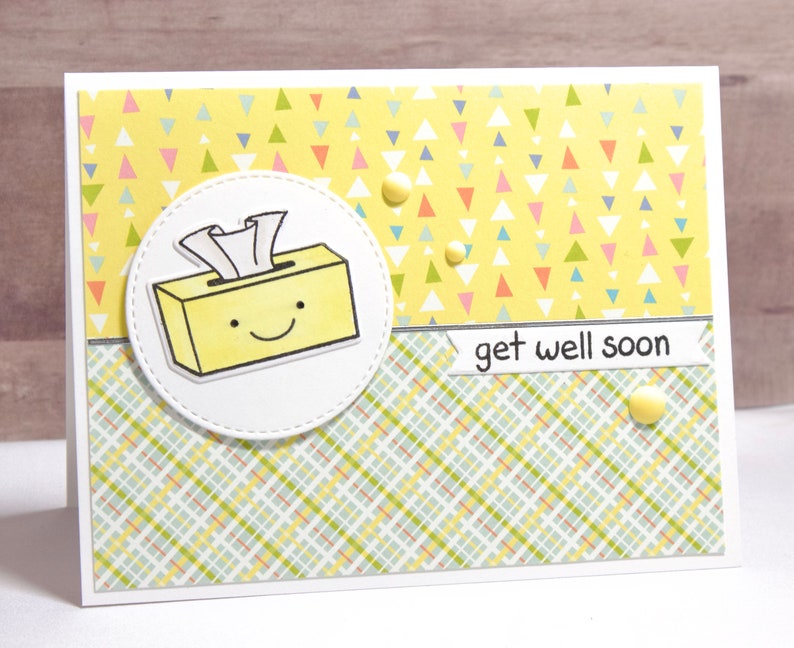 Handmade Get Well Soon Card: Tissue Box Design - Etsy