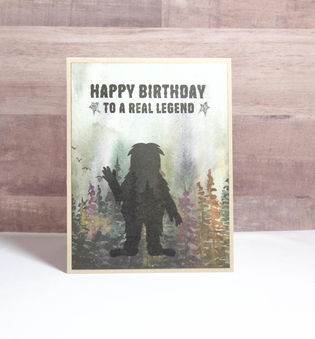 Bigfoot Birthday Card Bigfoot Card Yeti Card Birthday Cards Handmade ...
