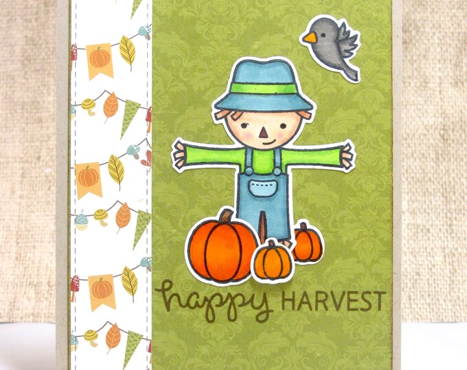 Happy Harvest Card Fall Card Happy Harvest Harvest - Etsy
