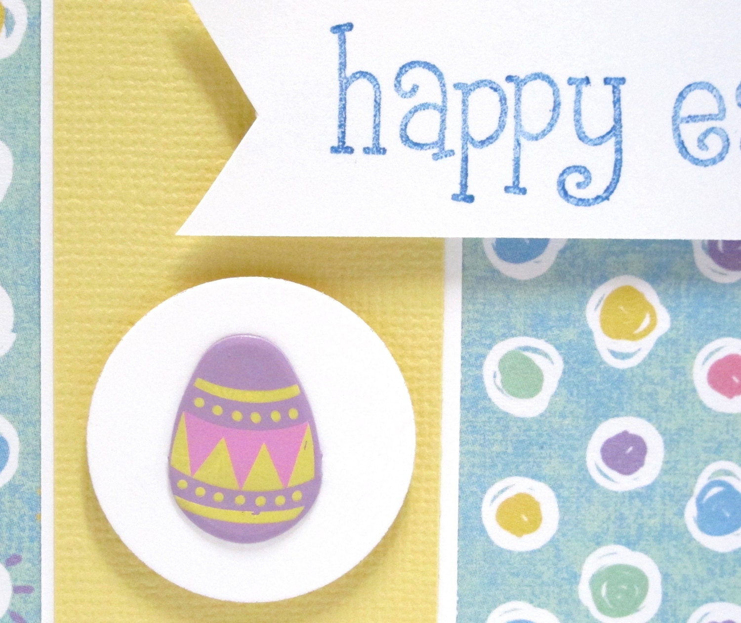 Handmade Easter Eggs Card: Pastel Spring Colors - Etsy