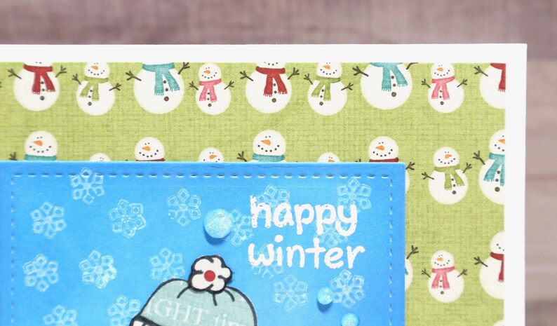 Winter Card Happy Winter Card Snowman Card Handmade Winter - Etsy