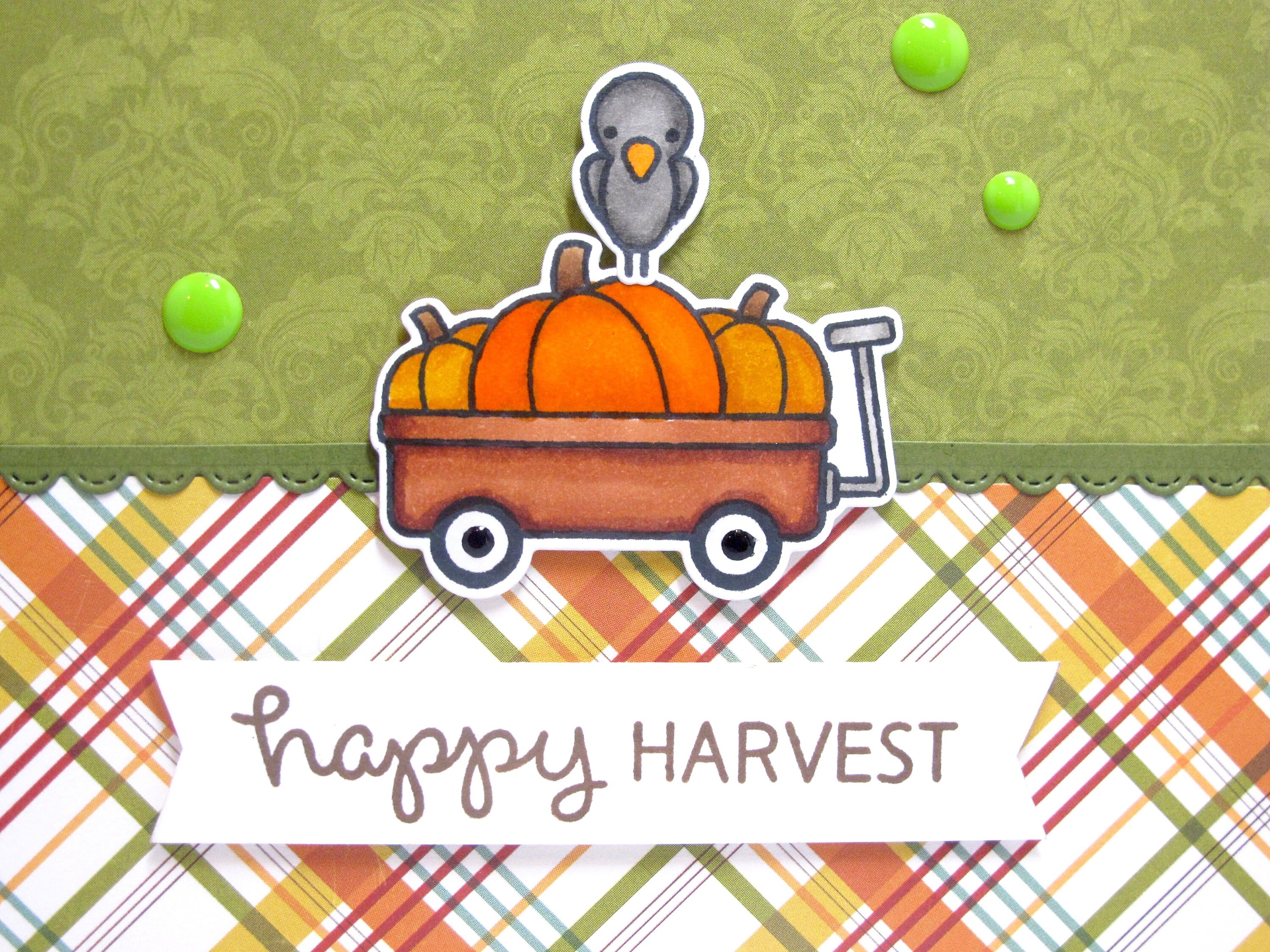Happy Harvest Card Harvest Card Fall Card Autumn Card Pumpkin Card ...
