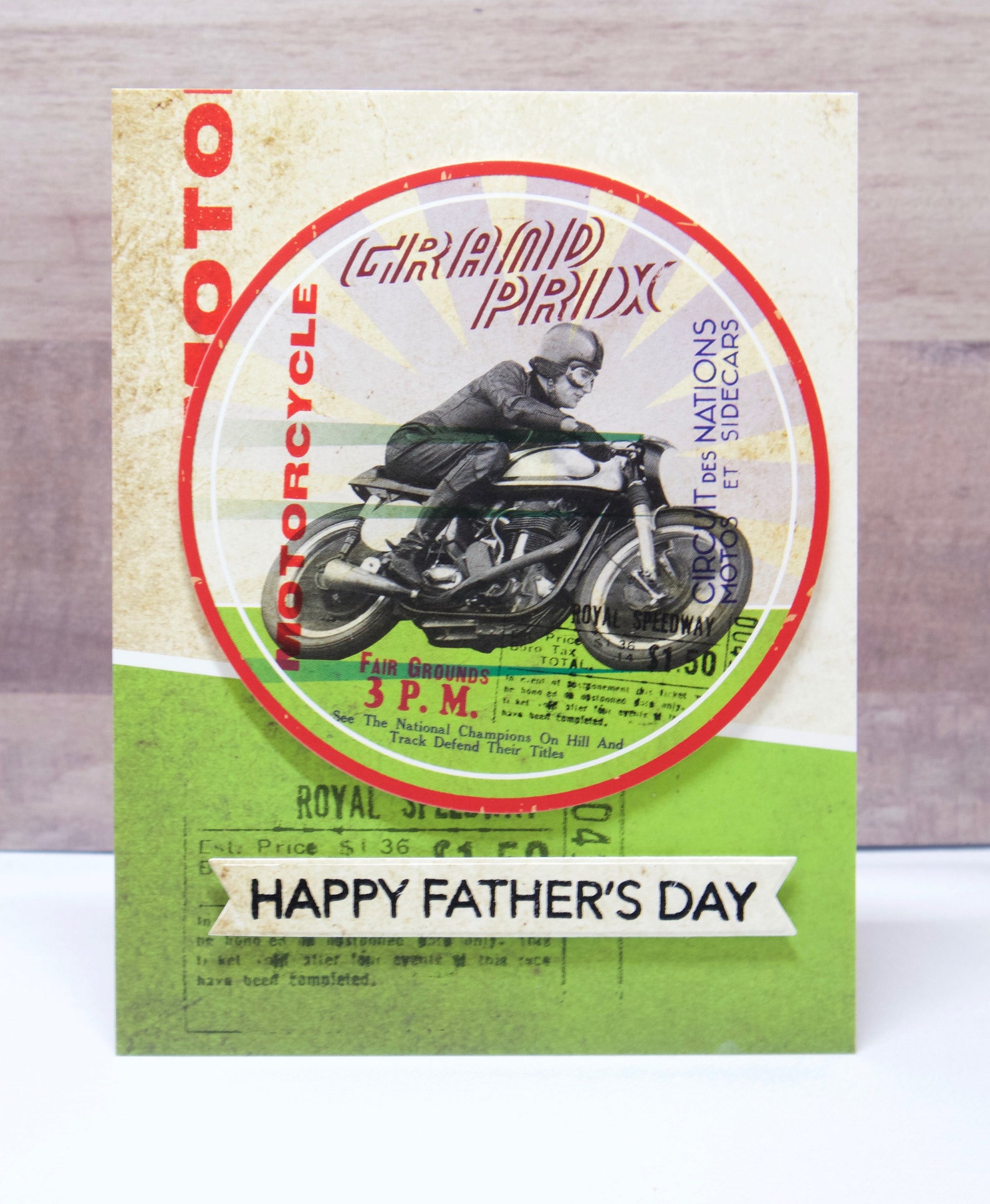 Father's Day Card Happy Father's Day Motorcycle Dad - Etsy