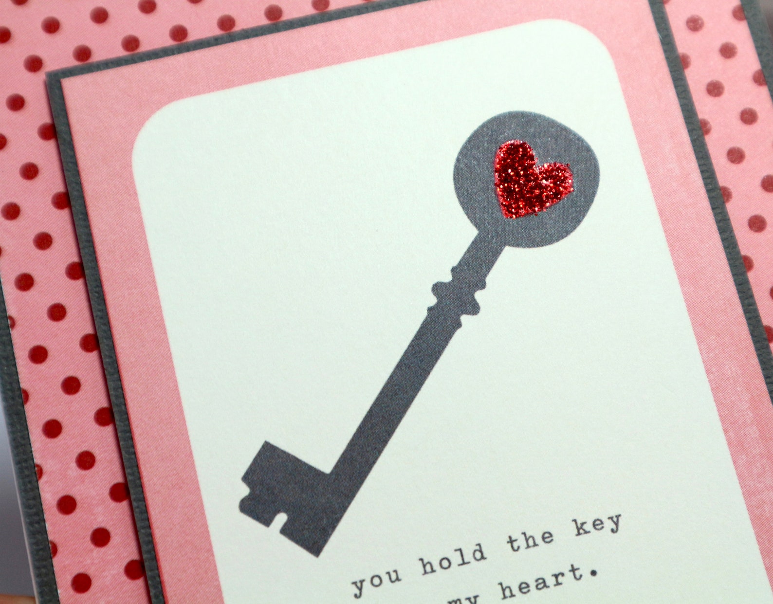 Key Valentine Card Key to My Heart Key Card Valentines Card Happy ...