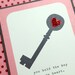 Key Valentine Card Key to My Heart Key Card Valentines Card Happy ...