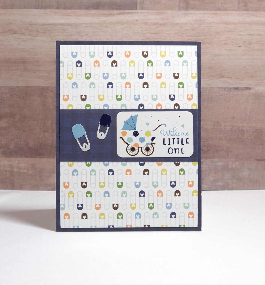 New Baby Card Boy- Welcome Little One- Welcome Baby- Baby Stroller Card ...