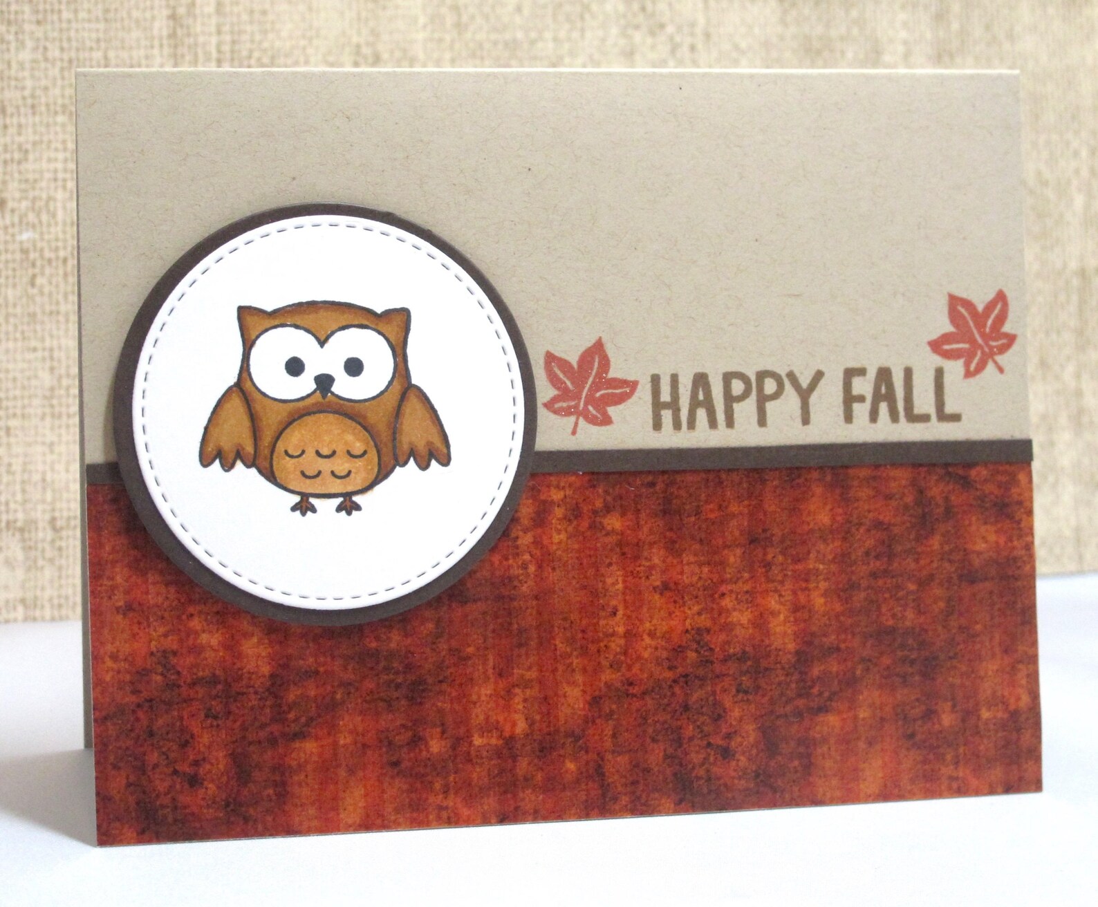 Happy Fall Card Fall Owl Card Owl Card Fall Card Autumn Card Friend ...
