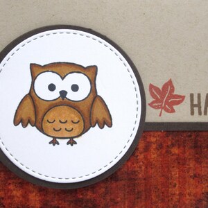 Happy Fall Card Fall Owl Card Owl Card Fall Card Autumn Card Friend ...