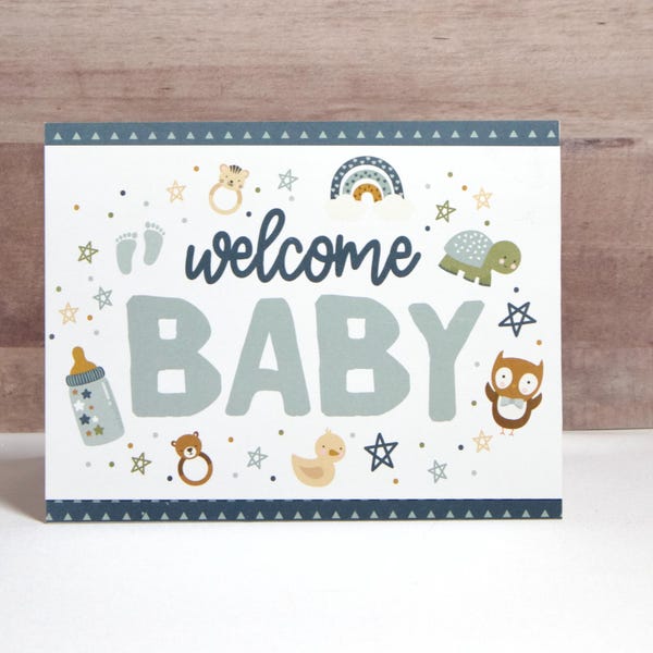 Handmade Baby Card - Etsy