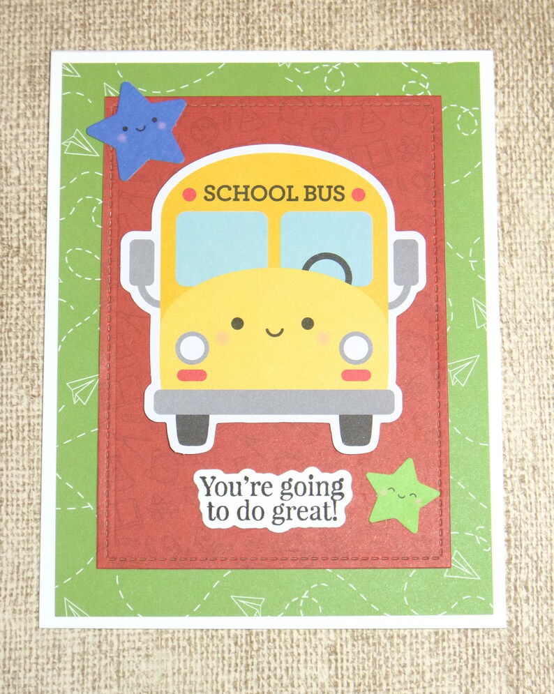 Back to School Card- School Card- Cards for Kids- School Bus Card ...