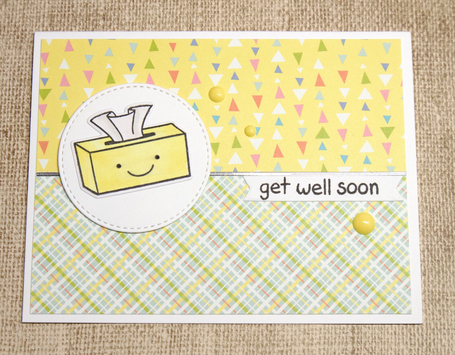 Handmade Get Well Soon Card: Tissue Box Design - Etsy