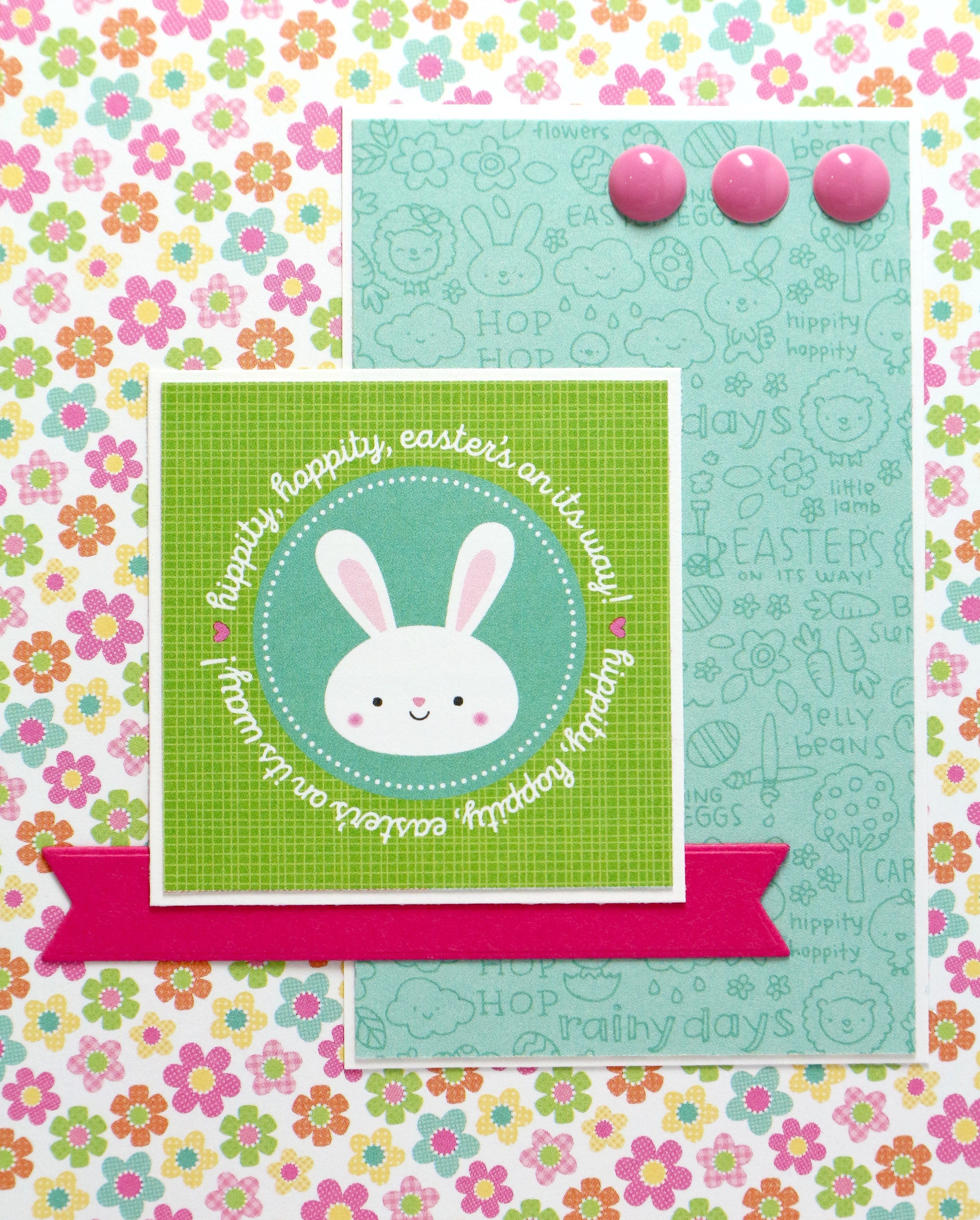 Kids Easter Card Bunny Card Cute Easter Card Kids Easter Cards Easter ...