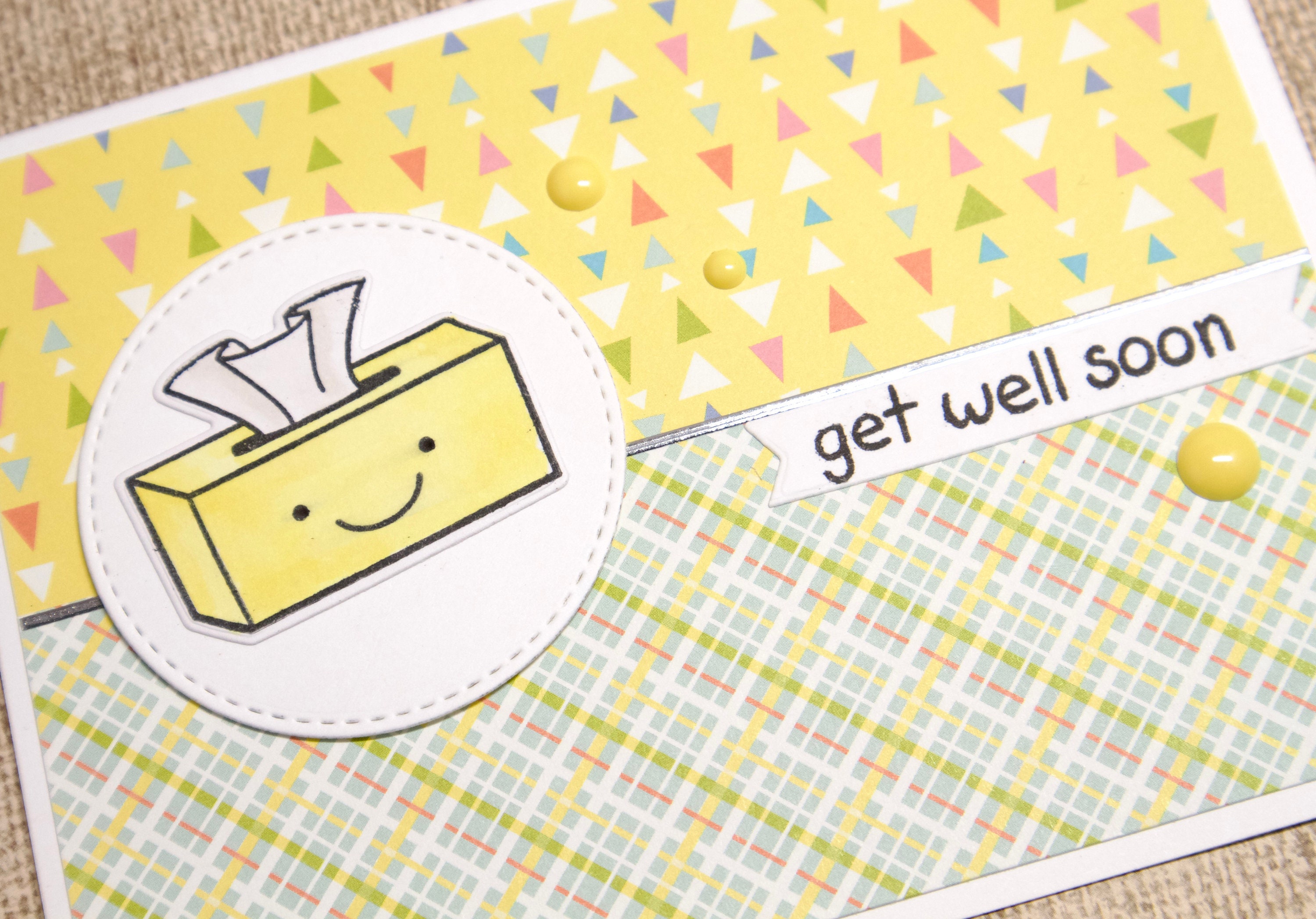 Handmade Get Well Soon Card: Tissue Box Design - Etsy