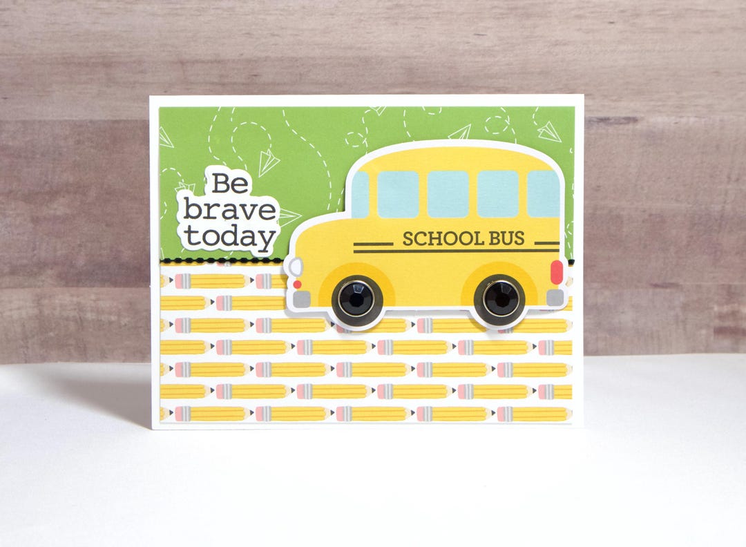 Back to School Card- School Bus Card- First Day of School Card- School ...
