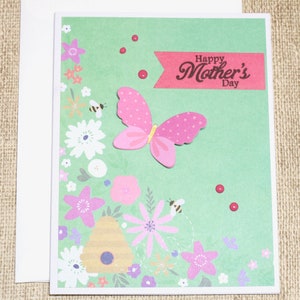 Mother's Day Butterfly Card- Happy Mother's Day Card- Butterfly Card ...