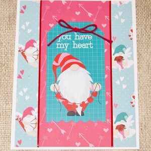 Valentine's Day Card- Cute Valentine's Day Card- Gnome Valentine Card ...