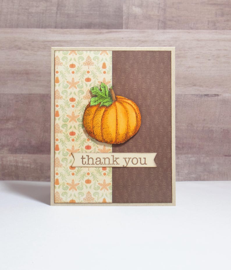 Thank You Card Pumpkin Card Pumpkin Thank You Card Fall Thank You Card ...