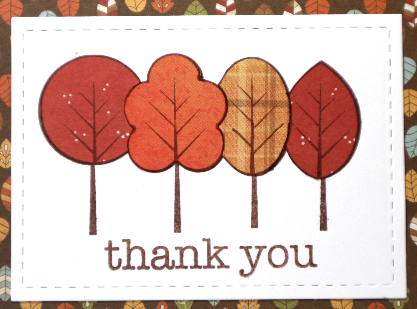 Thank You Fall Card Fall Thank You Card Fall Trees Card - Etsy
