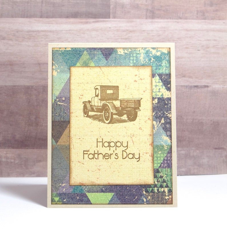 Father's Day Card Pop Happy Father's Day Pick up Truck Card Dad Card ...