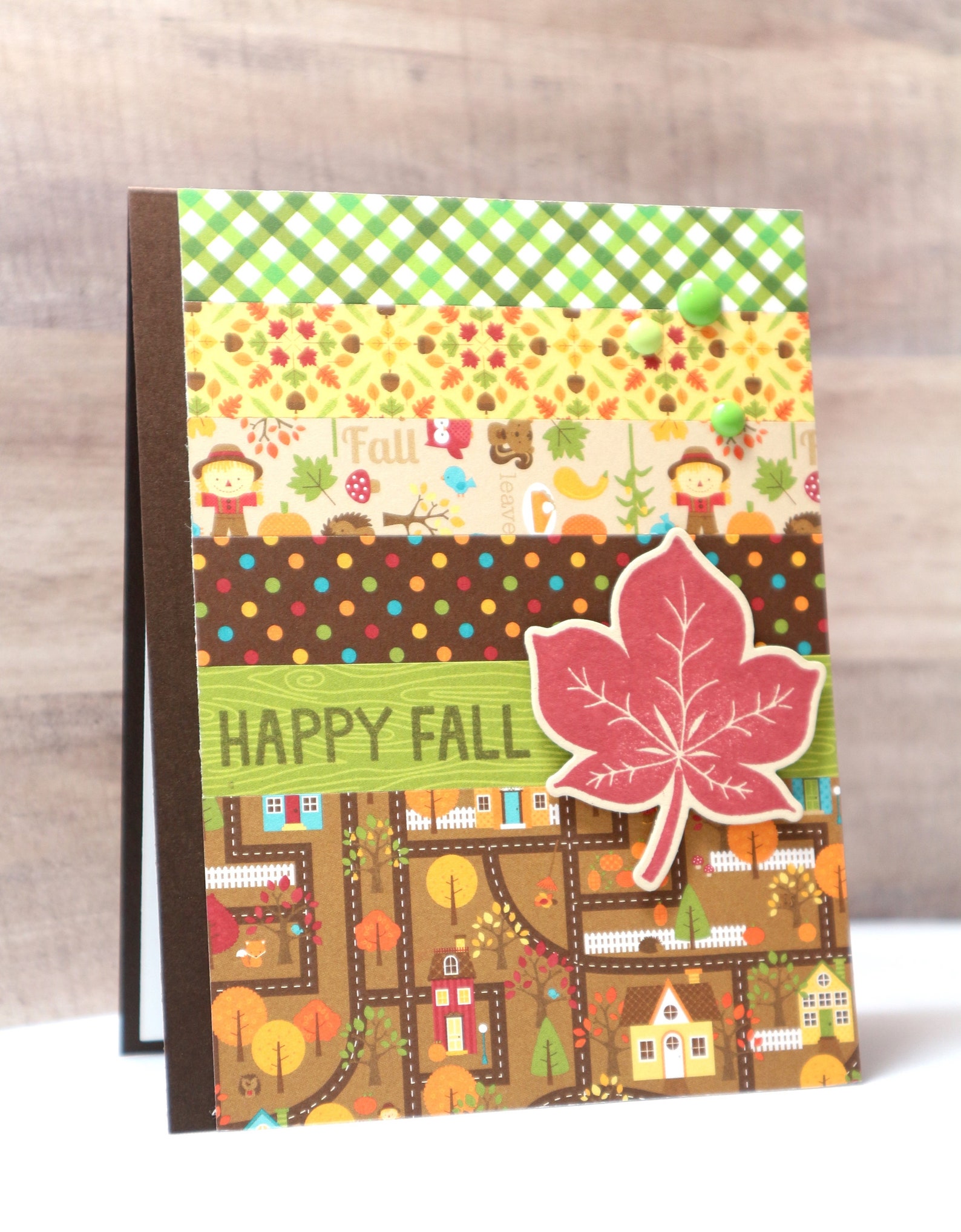 Happy Fall Leaf Card Fall Leaf Card Fall Card Fall Leaves - Etsy
