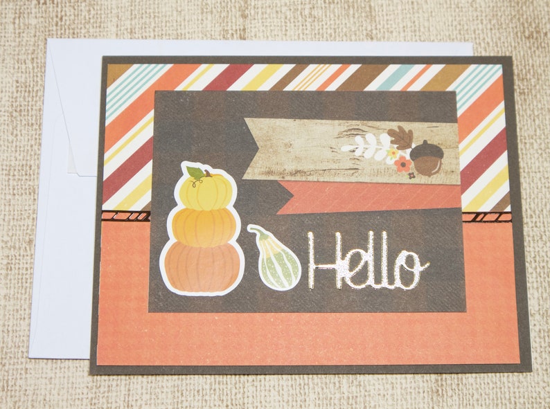 Hello Card Hello Fall Card Fall Cards Autumn Cards Handmade Hello Card ...