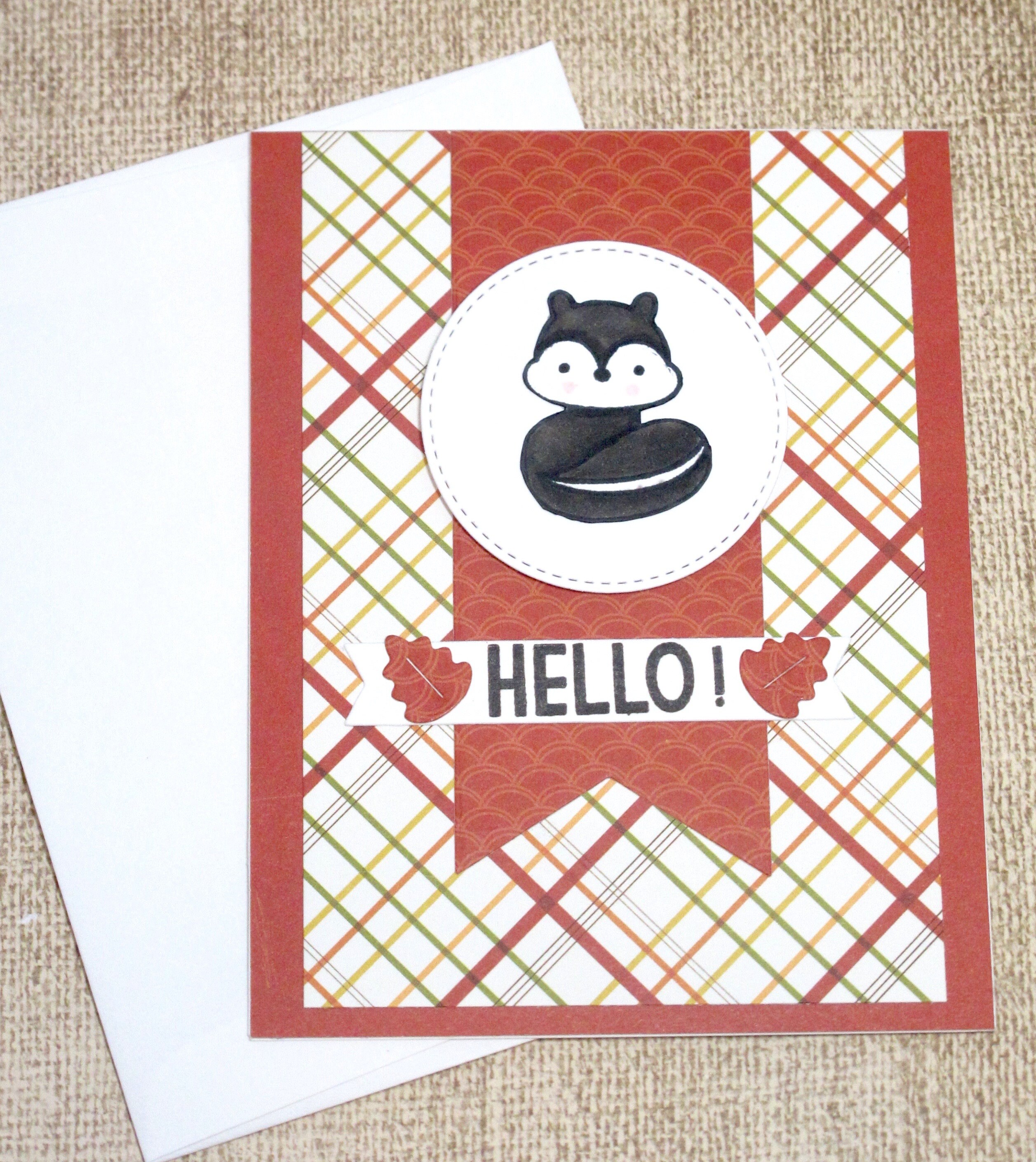 Hello Skunk Card- Skunk Card- Hello Card- Cute Hello Card- Just Because ...