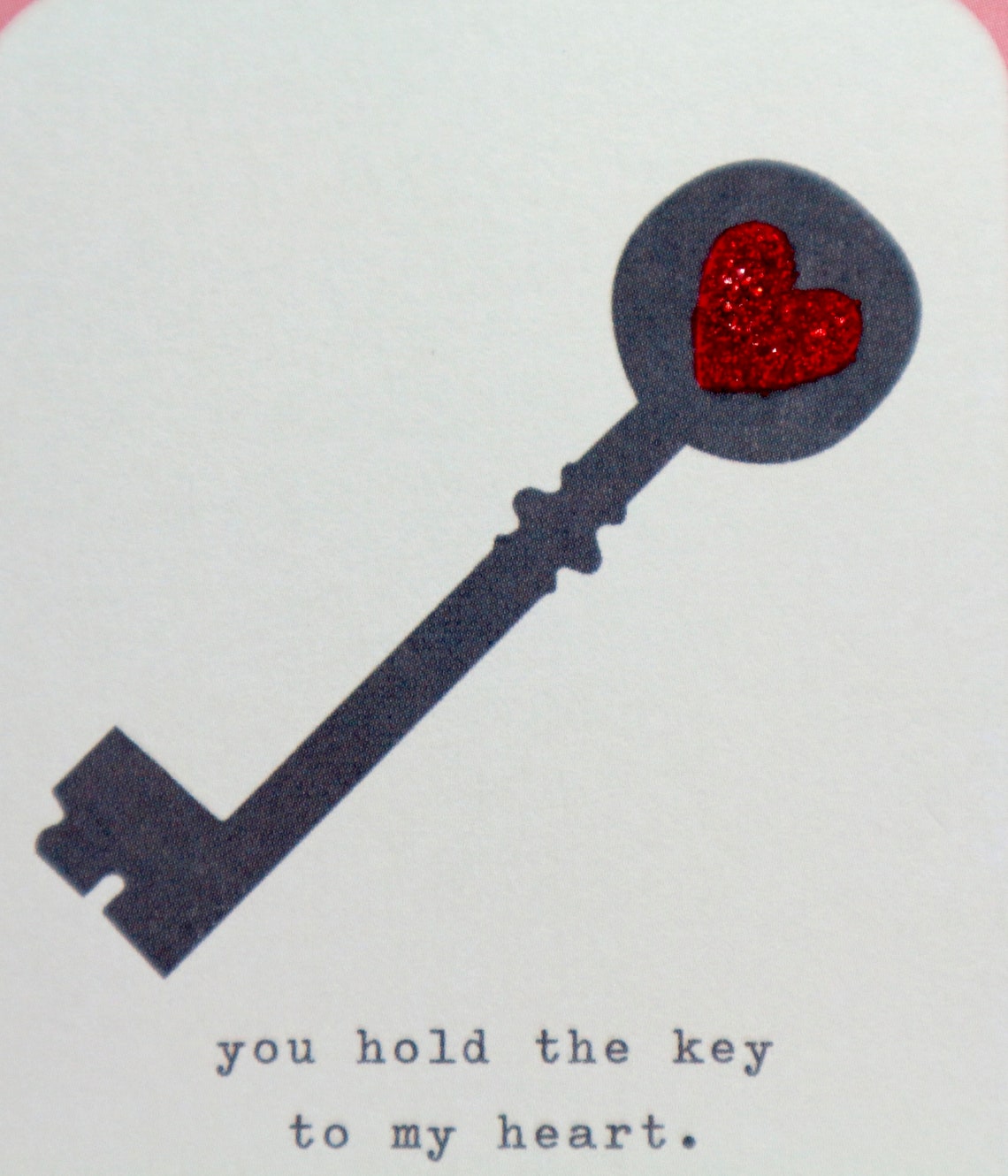 Key Valentine Card Key to My Heart Key Card Valentines Card Happy ...