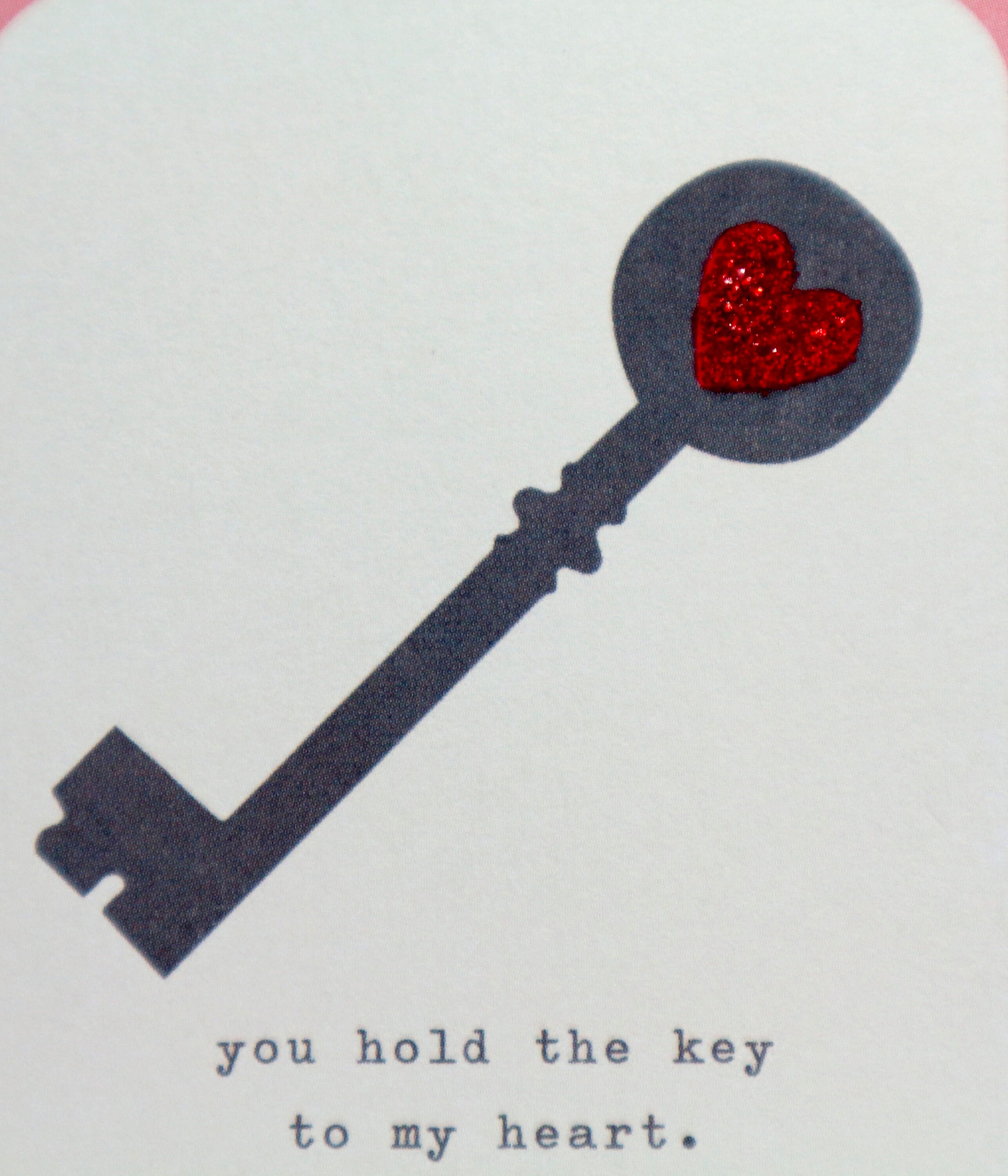 Key Valentine Card Key to My Heart Key Card Valentines Card Happy ...
