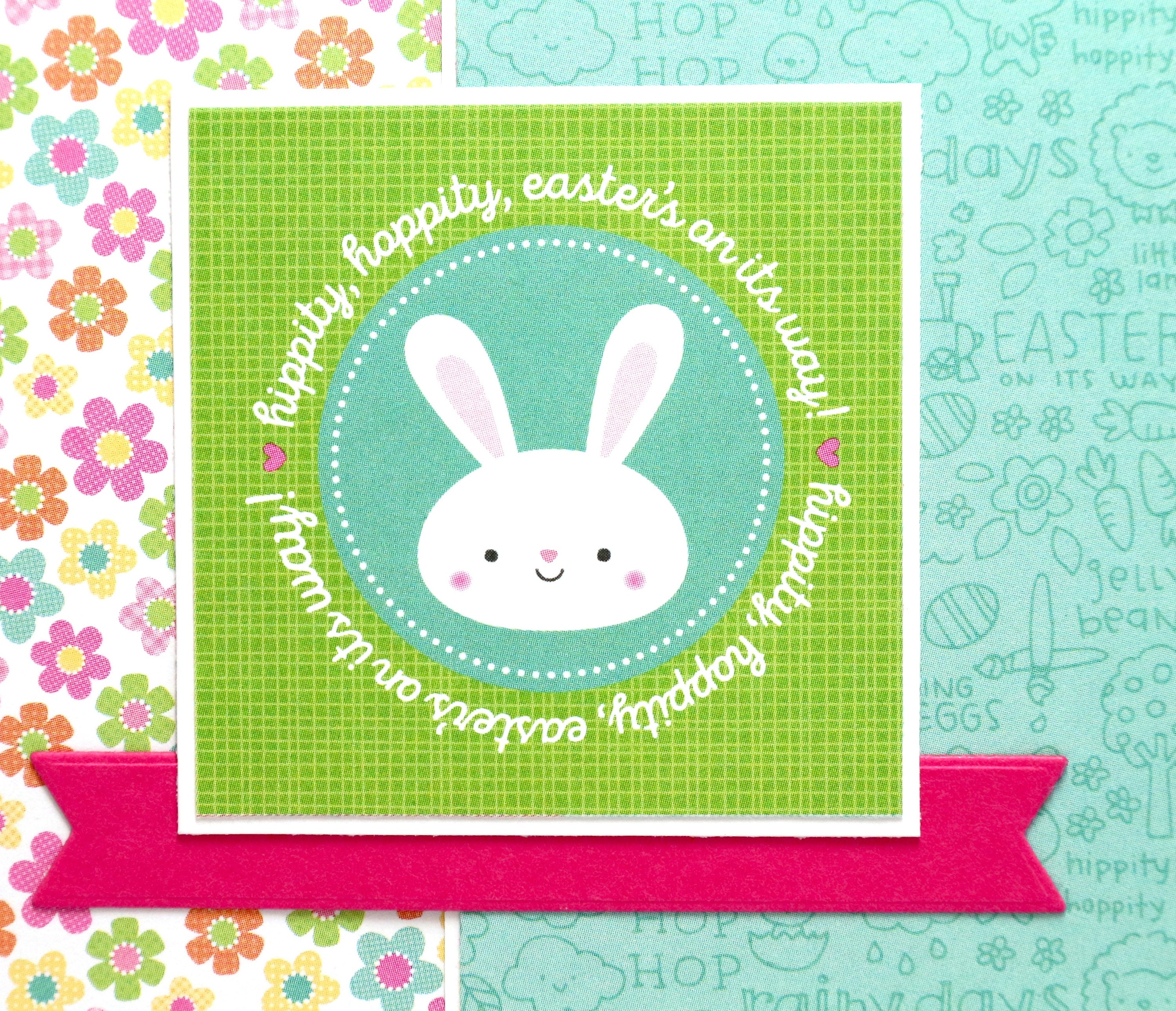 Kids Easter Card Bunny Card Cute Easter Card Kids Easter Cards Easter ...
