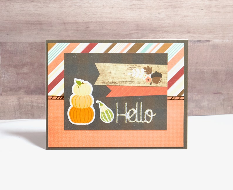 Hello Card Hello Fall Card Fall Cards Autumn Cards Handmade Hello Card ...