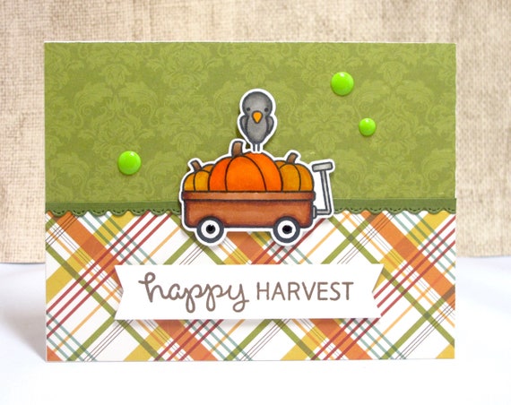 Happy Harvest Card Harvest Card Fall Card Autumn Card | Etsy