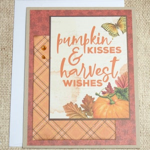 Fall Card- Pumpkin Cards- Cards With Pumpkins- Harvest Card- Welcome ...