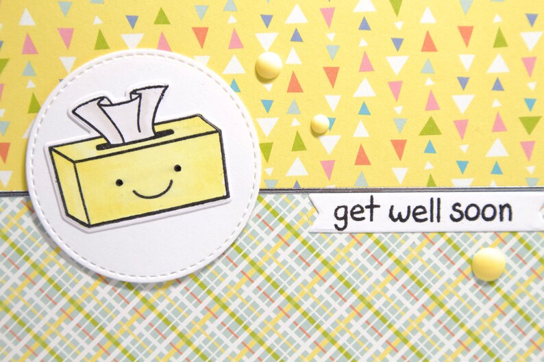 Handmade Get Well Soon Card: Tissue Box Design - Etsy