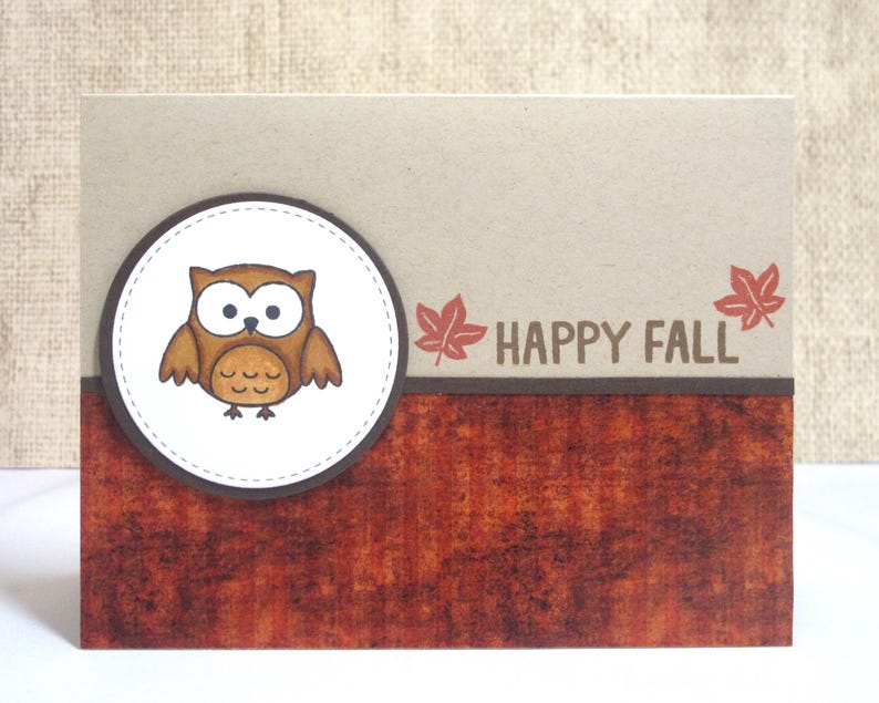 Happy Fall Card Fall Owl Card Owl Card Fall Card Autumn - Etsy