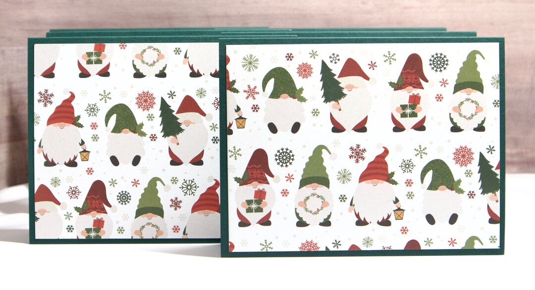 Gnome Christmas Cards Christmas Note Cards Cards for - Etsy